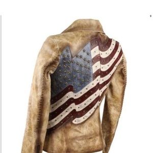 Corral | Jackets & Coats | Corral American Flag Cowgirl Leather Jacket ...